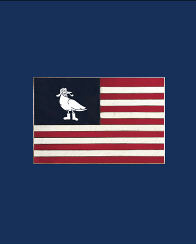 Salty Seagull Flag Block Sign – Squire Shop