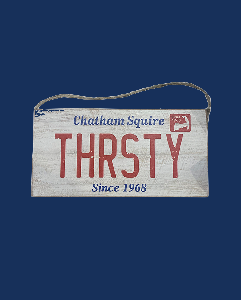 THRSTY License Plate Twine Sign – Squire Shop